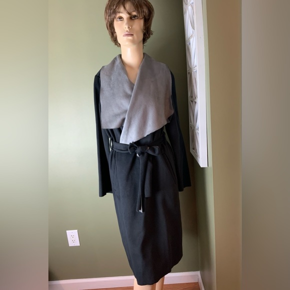 IMAN | Jackets & Coats | Iman Black And Grey Lightweight Coat Size ...